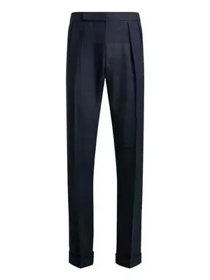 Ralph Lauren Purple Label Tailored Prince Of Wales Check Trousers - Blue
