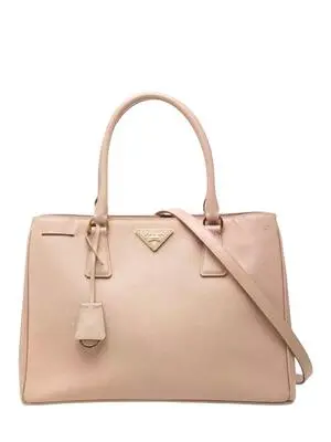 Prada Saffiano Lux Galleria Satchel - Neutrals