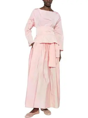 CO.GO Co.Go Belted Boat-Neck Top Pink