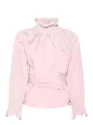 CO.GO High Neck Ruffled Top - Pink