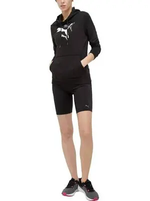 PUMA Puma Logo Print Hoodie Black