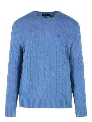 Polo Ralph Lauren Cable Knit Crew Neck Sweater - Blue
