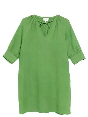 MAISON123 Blinny Tie-neck Mini Dress - Green