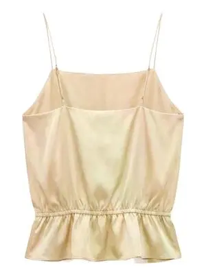 REFORMATION Reformation Fiorenzo Peplum-Hem Silk Top