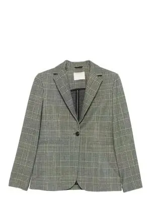 CIRCOLO 1901 Check-print Blazer - Grey