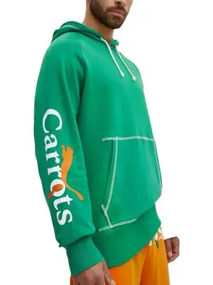PUMA X Carrots Logo-print Colour-block Hoodie - Green