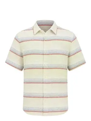 REVOLUTION NOW Striped Short-sleeved Shirt - Neutrals