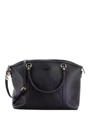 Gucci Britt Convertible Dome Satchel - Black