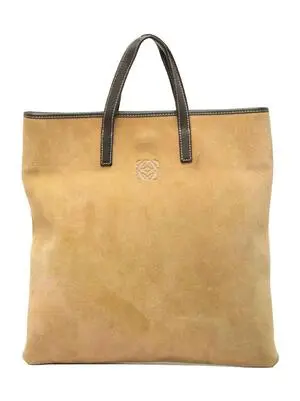Loewe Suede Anagram Tote Bag - Neutrals