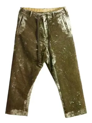UMA WANG Perch Velvet Drawstring Trousers - Brown