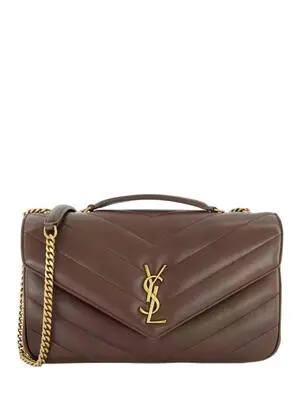 Saint Laurent Saint Laurent Loulou Chevron-Quilted Leather Shoulder Bag Brown