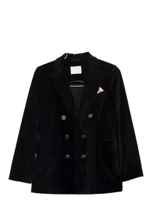 CIRCOLO 1901 Double-breasted Corduroy Jacket - Black