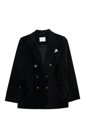 CIRCOLO 1901 Double-breasted Corduroy Jacket - Black