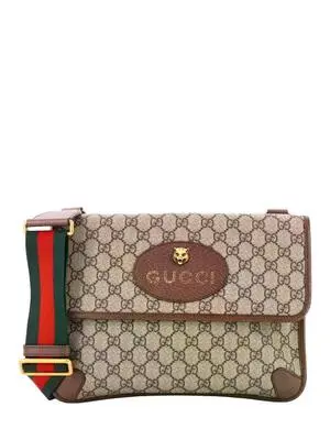 Gucci Gg Coated Canvas Messenger Bag - Neutrals