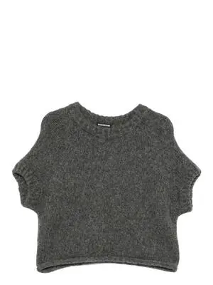 SUSANNE BOMMER Raglan Sleeve Knitted Sweater - Grey