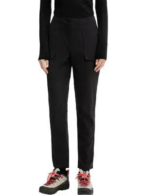 JACK WOLFSKIN Logo Print Hiking Pants - Black