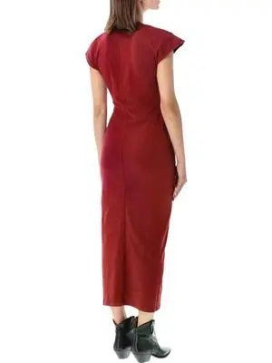 MARANT ETOILE Nandra Midi Dress - Red