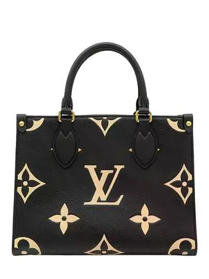 LOUIS VUITTON Monogram Empreinte Giant Onthego Pm Satchel - Black