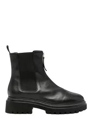 HALMANERA Rue28 Front-zip Ankle Boots - Black