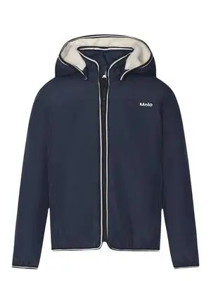 MOLO MOLO Zip-Up Polyester Jacket With Elasticated Cuffs Blue