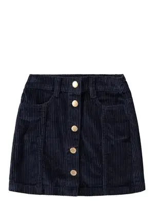 MOLO Bera Corduroy Button-front Skirt - Blue