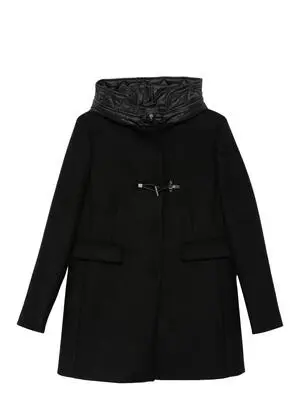 FAY Jacket With Hooded Collar And Toggle Closure - Black