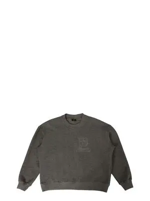 RAVE ON TREND Hampton Crewneck Sweatshirt With Embroidered Crest - Grey