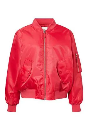 ANINE BING Leon Woven Bomber Jacket - Red