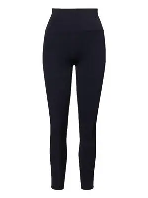 ADANOLA Seamless Logo Print Yoga Leggings - Black
