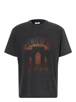 1886 Jeddah Graphic-print Cotton T-shirt - Black
