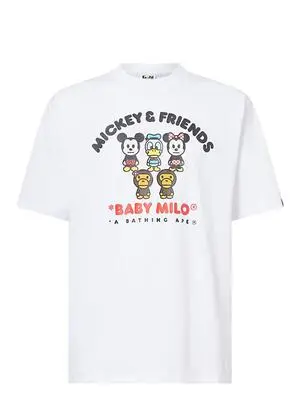A BATHING APE X Disney Micky & Friends Baby Milo Cotton T-shirt - Black