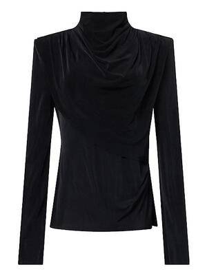 Camilla And Marc Katerina Long-sleeve Stretch-knit Top - Black