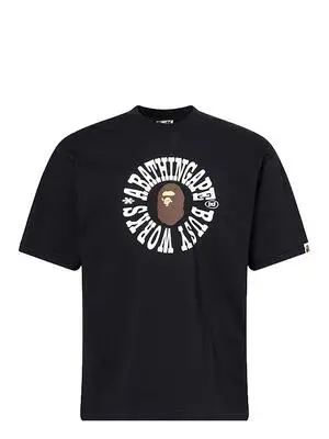 A BATHING APE Busy Works Logo-print Cotton T-shirt - Black
