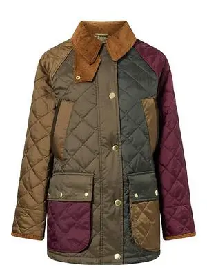 Barbour Patchwork Quilted Jacket - Olive/beech/dk