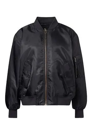 ANINE BING Leon Woven Bomber Jacket - Black