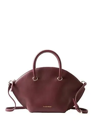 Claudie Pierlot Leather Shoulder Bag With Gold-tone Hardware - Cherry