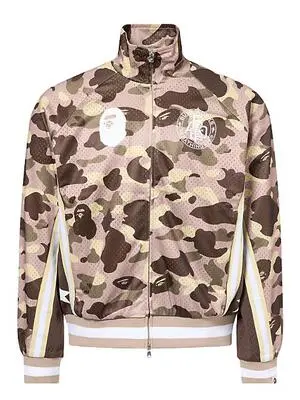 A BATHING APE Camouflage Print Mesh Woven Jacket - Brown