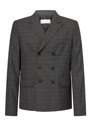 Dries Van Noten Double-breasted Notch-lapel Wool Blazer - Brown
