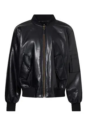 ANINE BING Anine Bing Leon Leather-Blend Bomber Jacket