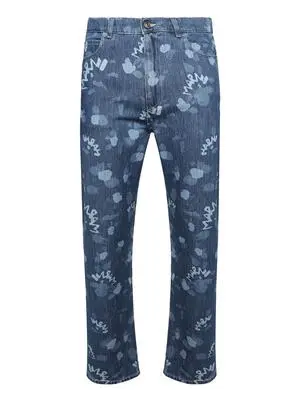 Marni Laser Print Jeans - Blue