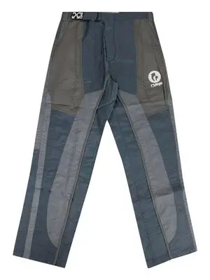 Off-White Paneled Straight Leg Pants - Grey