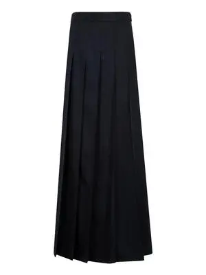 Thom Browne Pleated Skirt In Super 120's Twill - Blue