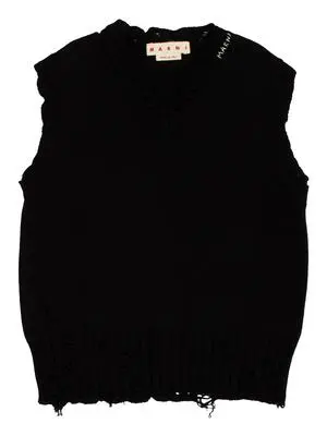 Marni Marni V-Neck Sweater Vest Black