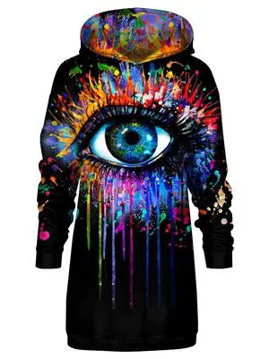 ALOHA FROM DEER Fullprint Oversize Hoodie Dress - Black