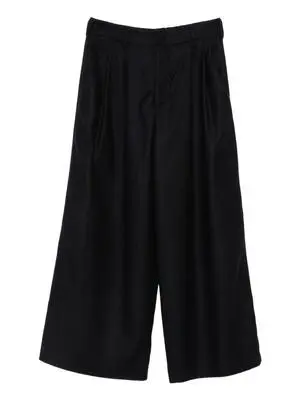 SUSANNE BOMMER Wool Wide-leg Trousers - Blue