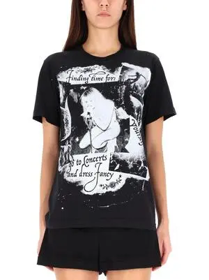 Dolce & Gabbana Graphic Cotton T-shirt - Black