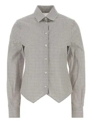 MAISON MARGIELA Maison Margiela Embroidered Cotton Shirt Checked