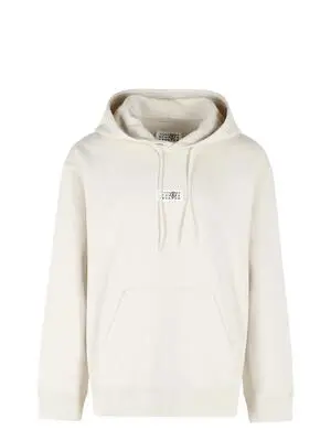 MAISON MARGIELA Logo Patch Hoodie - Ecru