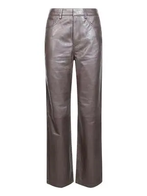ROTATE BY BIRGER CHRISTENSEN ROTATE Straight Lambskin Leather Pants
