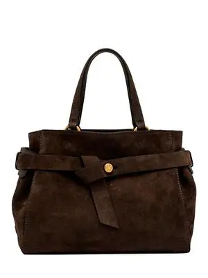 GIANNI CHIARINI Suede Tote Bag - Moka